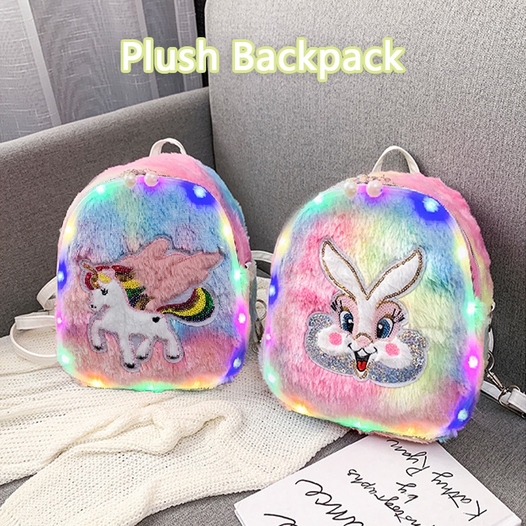 Unicorn Backpack for Kids Girl Kid Unicorn Bag Schoolbag Cartoon Led ...