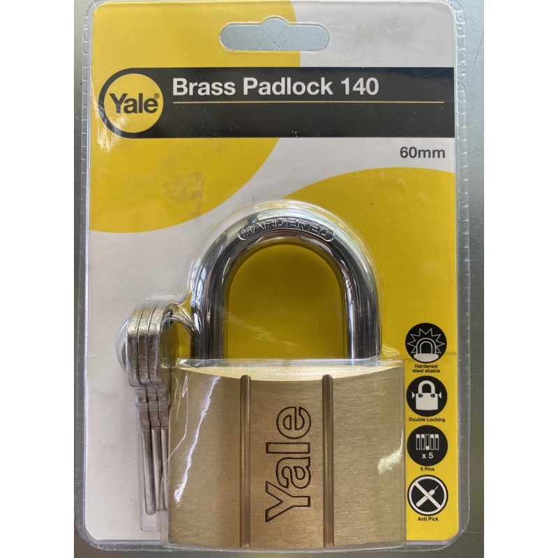 Yale Brass Padlock 140 ORIGINAL (30mm, 40mm, 50mm & 60mm) | Shopee Philippines
