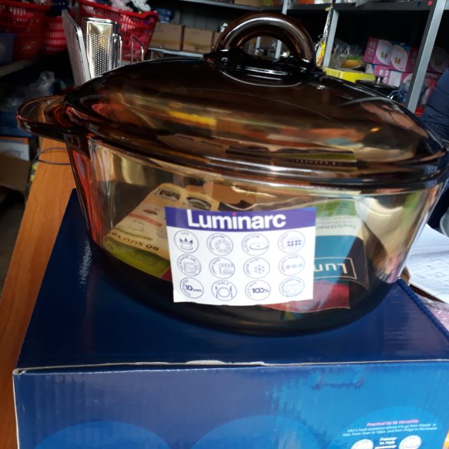 LUMINARC Lunarc glass pot with rough bottom 1.5 liter | Shopee Philippines