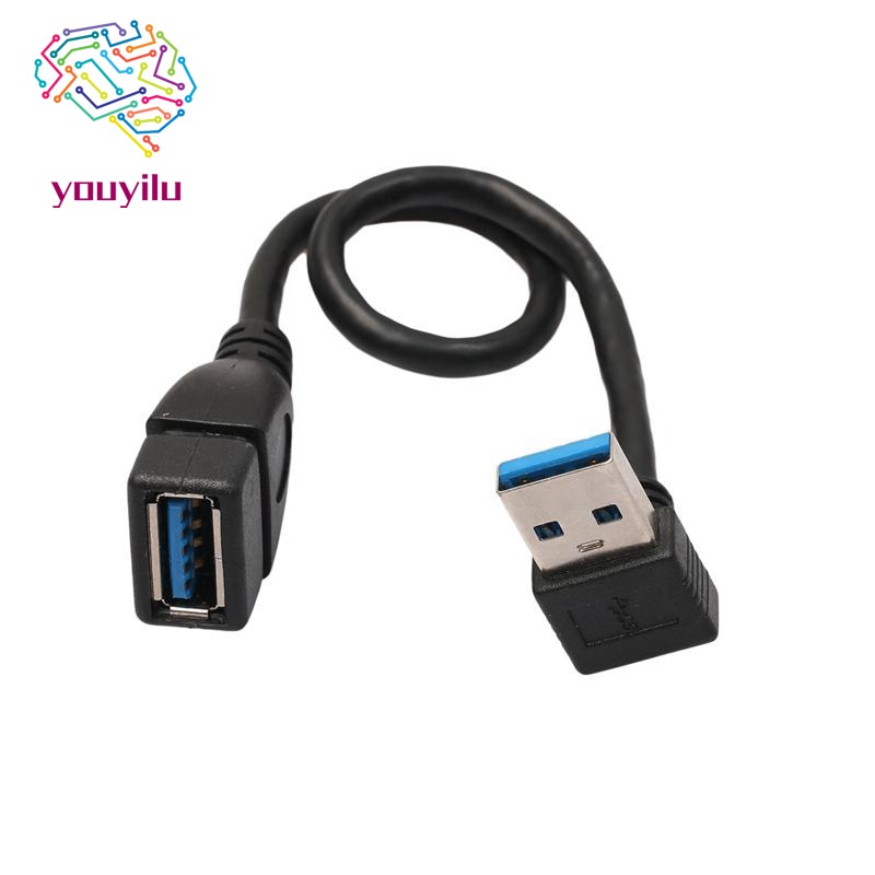 USB 3.0 Right Angle 90degree Extension Cable , 20cm | Shopee Philippines