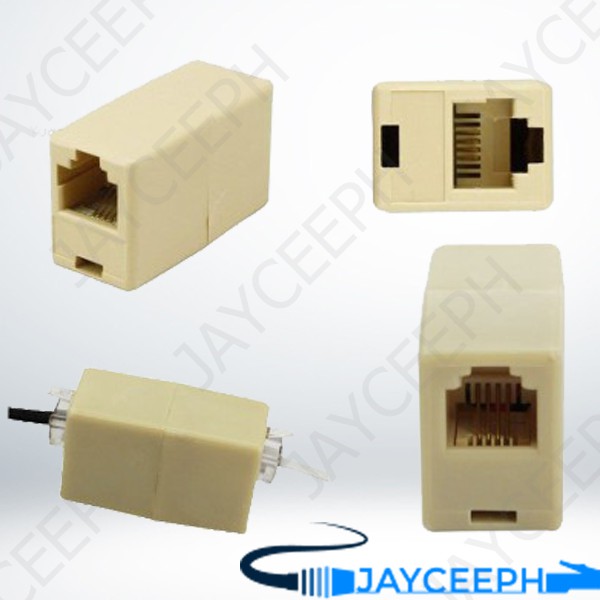 RJ11 Coupler Telephone Phone Cable Line Adapter Connector | Shopee ...