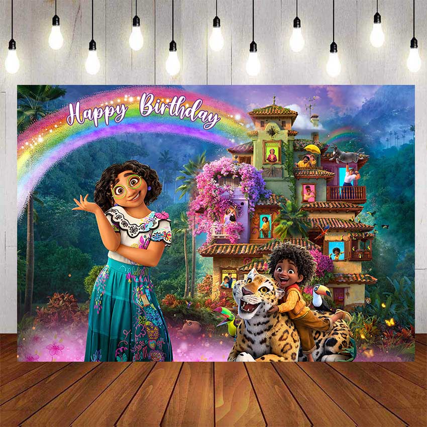 Encanto Mirabel with Little Brother Birthday Backdrop For Photography ...