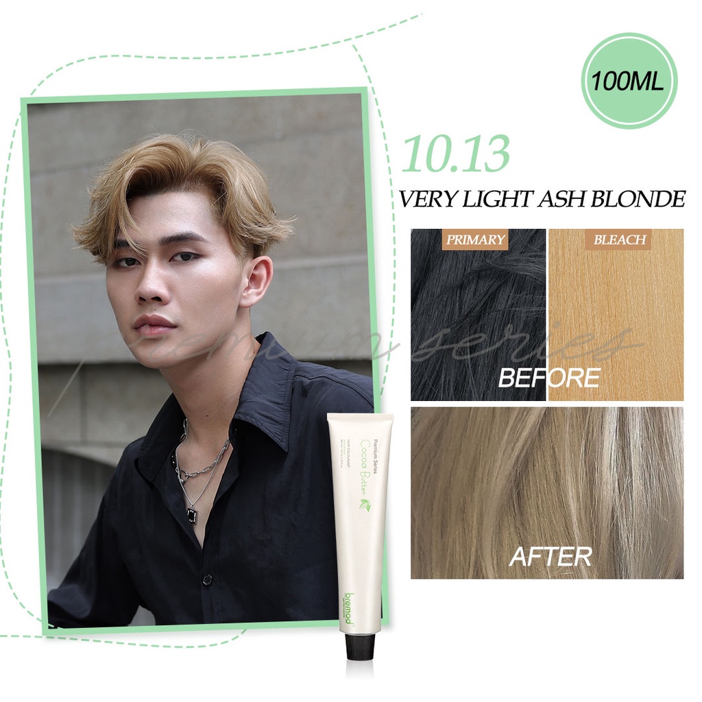 Bremod Premium Cocoa Butter Hair Color Dyed Cream Fashion Light Ash ...
