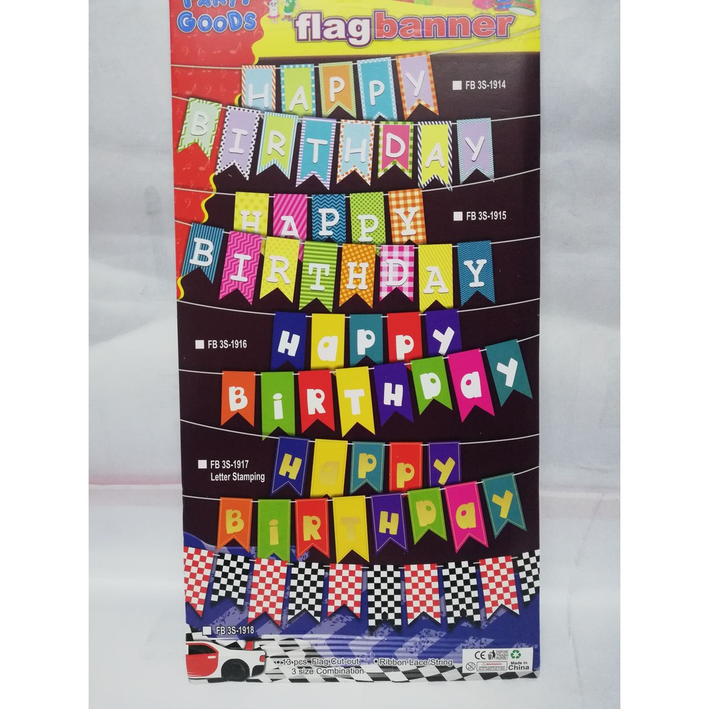 Flag banner 3s combination "happy birthday" banner | Shopee Philippines