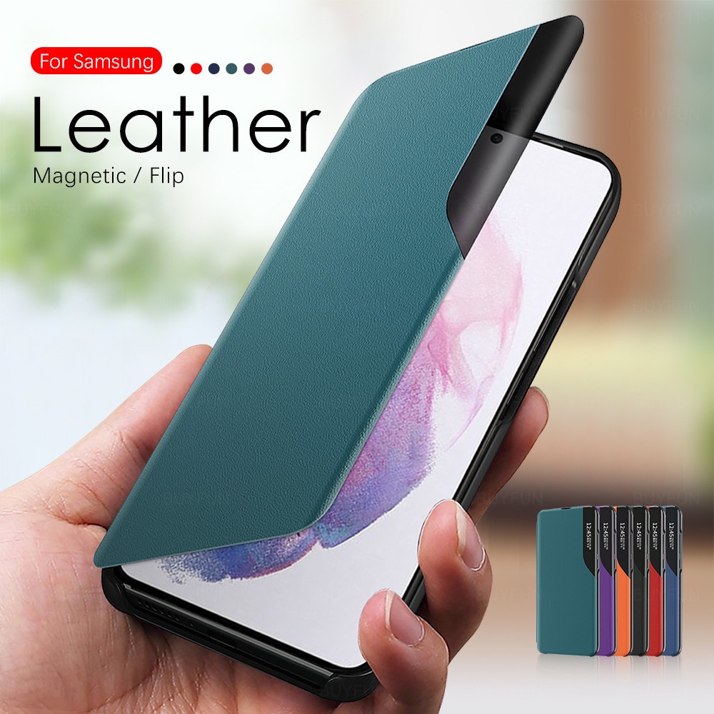 Smart Flip Magnetic Case For Samsung Galaxy S21 FE S 21 Ultra Sumsung ...