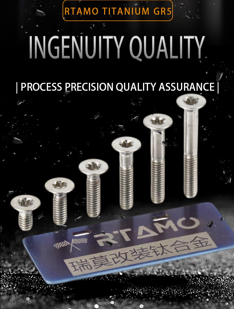 RTAMO Titanium Gr5 M4x6-35L Brake Fluid Bolt SHOEI AGV Helmet Bolt Nmax ...