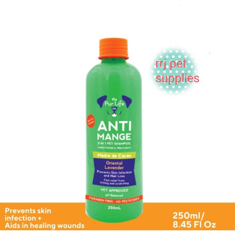 Fur Life Anti Mange Dog Shampoo|250ml Prevent Skin Infections Aid in ...