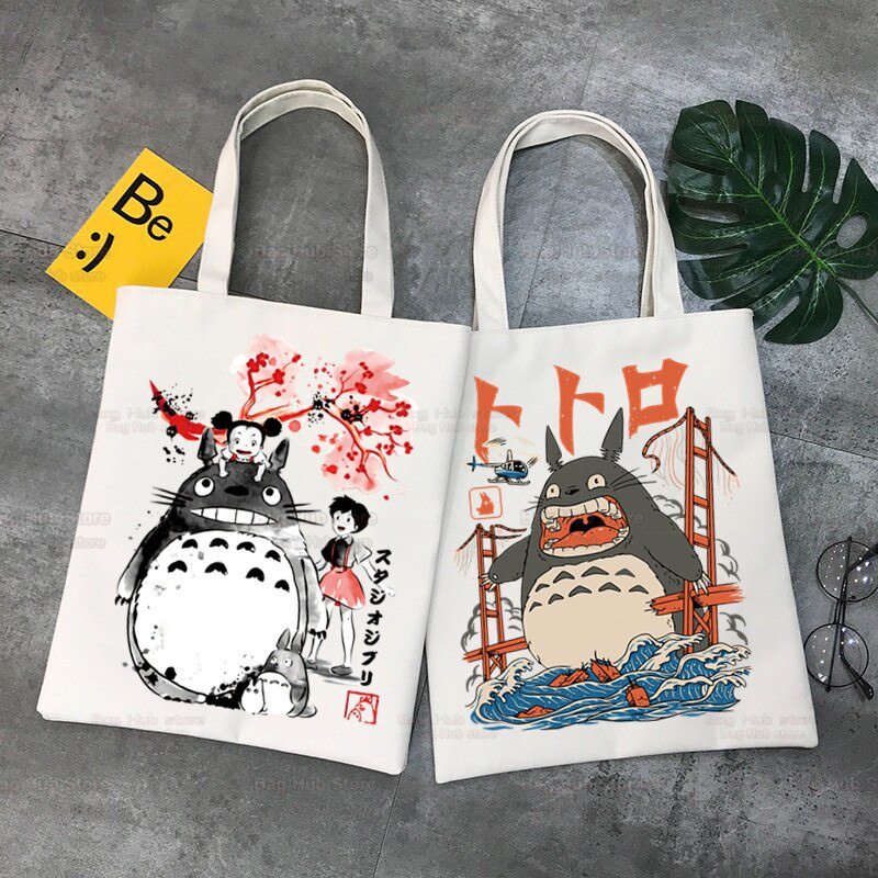 Totoro Studio Ghibli Tote Bag Unisex Qianhe Chihiro Canvas Bag Miyazaki ...