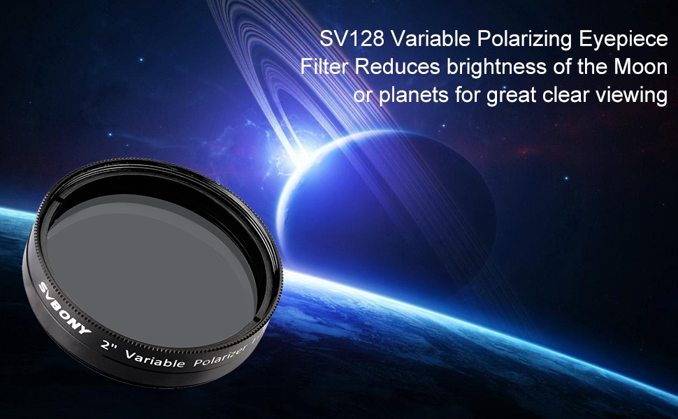 Svbony SV128 Telescope Filter 1.25/2 Inches Variable Polarizing For ... Svbony SV128 Telescope Filter 1.25/2 Inches Variable Polarizing For ...