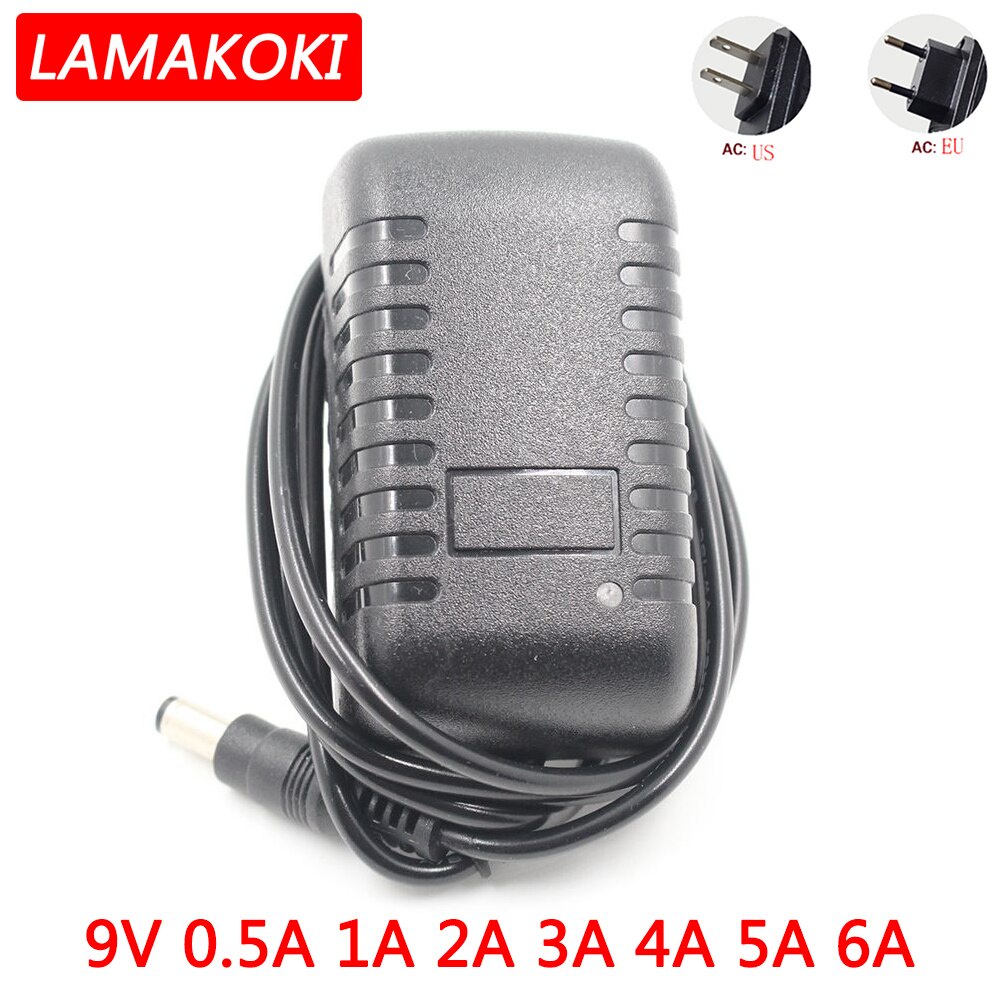 1PCS AC / DC Adapter DC 9V 0.5A 1A 2A 3A 4A 5A 6A AC 100-240V Converter power Adapter 9 V Volt ...