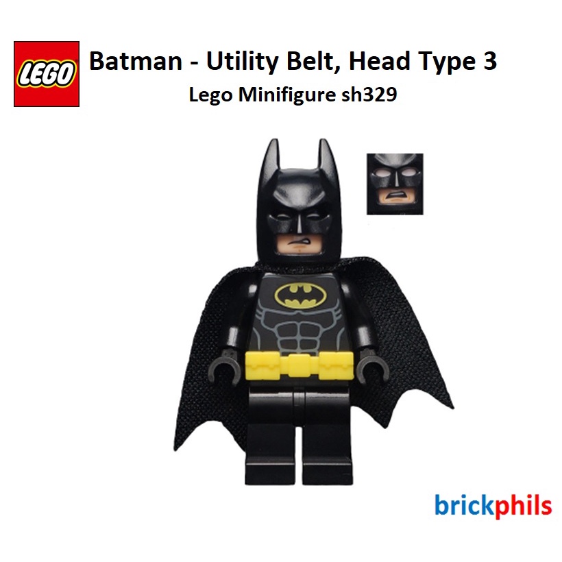 Lego Minifigure sh329 - Batman - Utility Belt, Head Type 3 | Shopee ...