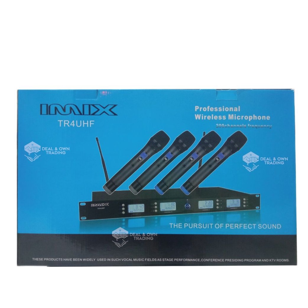 IMIX ITR-U4 Professional 4 Channel UHF Wireless Microphone | Shopee ...