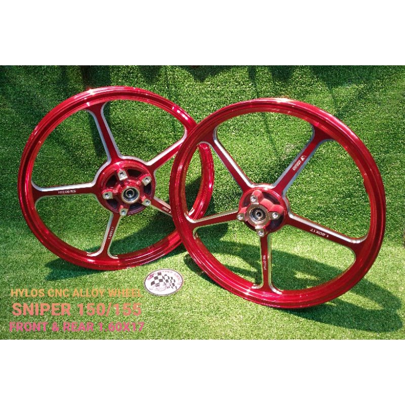 HYLOS CNC ALLOY WHEELS - SNIPER150/155 (FRONT & REAR 1.60X17) | Shopee ...