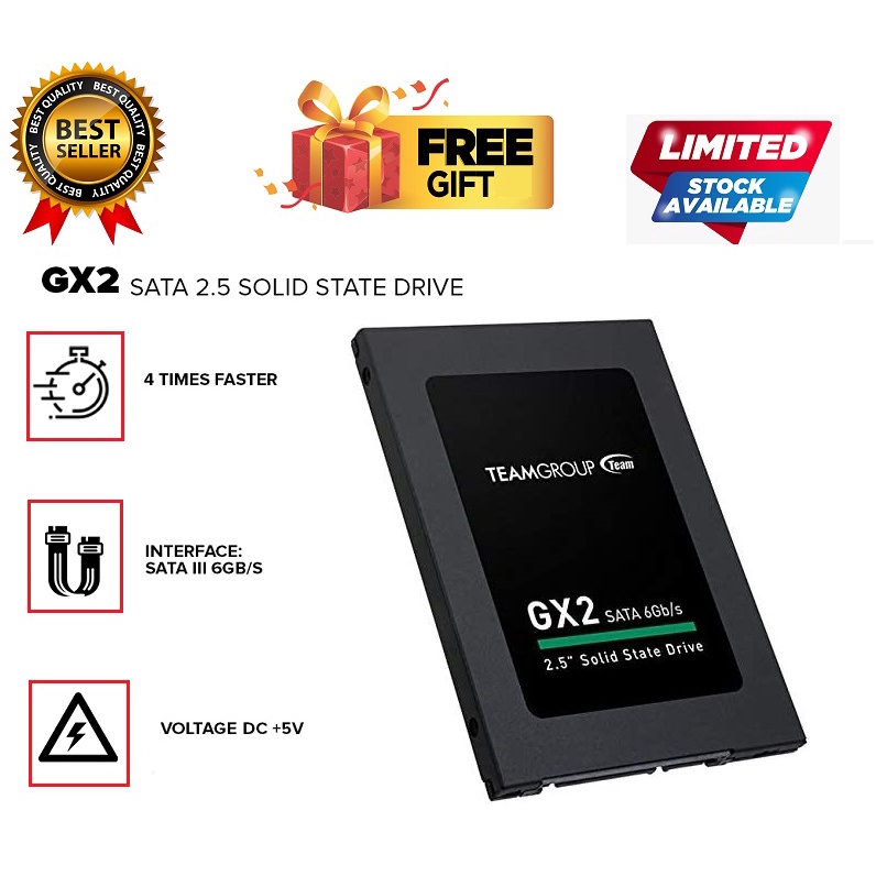 Team Elite GX2 256GB Sata III 2.5 Solid State Drive with Free gift | Shopee Philippines