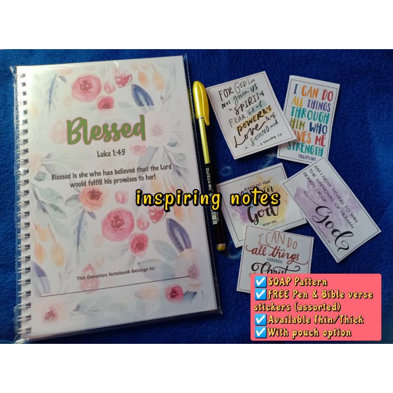 BLESSED SOAP Devotion Notebooks (100 & 180pages) | Shopee Philippines