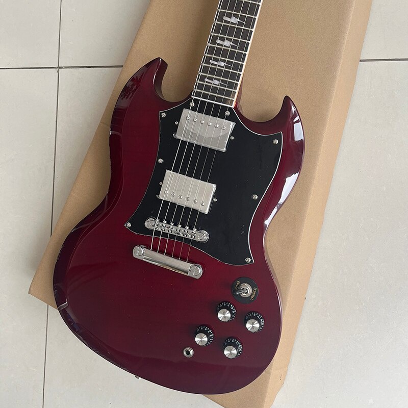 Gibson SG Brown Red Electric Guitar, Devil Horn, Classic Shape, Good ...