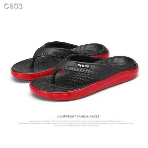 Crocs New Trendy for Men's summer crocs flip flops beach non-slip soft ...