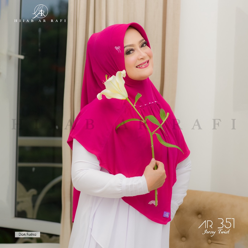 Ar rafi - ar 351 - Bergo Jumbo - Pleated Combination Of Gems - original hijab ar rafi | Shopee ...