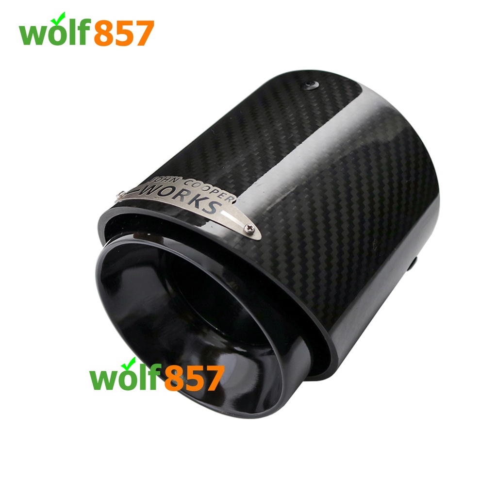 1pcs Full Black Car Carbon Fiber Exhaust Pipe Muffler Tips Mini Cooper ...