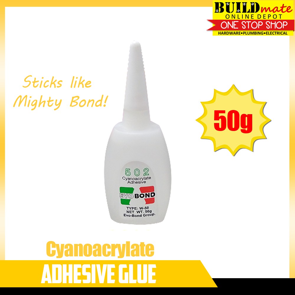 BUILDMATE Evo Bond Cyanoacrylate Adhesive Glue 50g Super Glue Adhesive ...