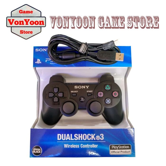 Ps3 Wireless Controller Dualshock DS3 OP Gamepad Black + USB Charging ...