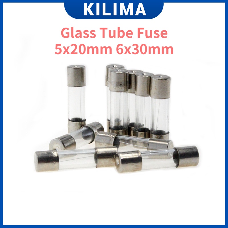 10Pcs Glass Tube Fuse 5x20mm 6x30mm Fast Quick Blow Fuses 250V 0.1A 0 ...