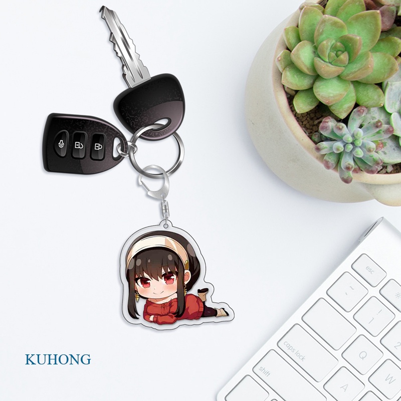 KUHONG Spy X Family Kawaii Cosplay Keychain Twilight Yor Forger Anya ...