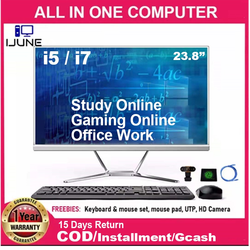 All in One PC Computer Set PC Full Set Core I7 i5 Brand New 24 inches ...