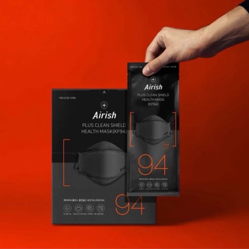 KF94 Authentic Korean AIRISH BLACK Face Fish Mask | Shopee Philippines