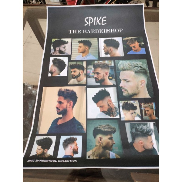 Barbershop Men's Hairstyle Poster: Spike | Shopee Philippines