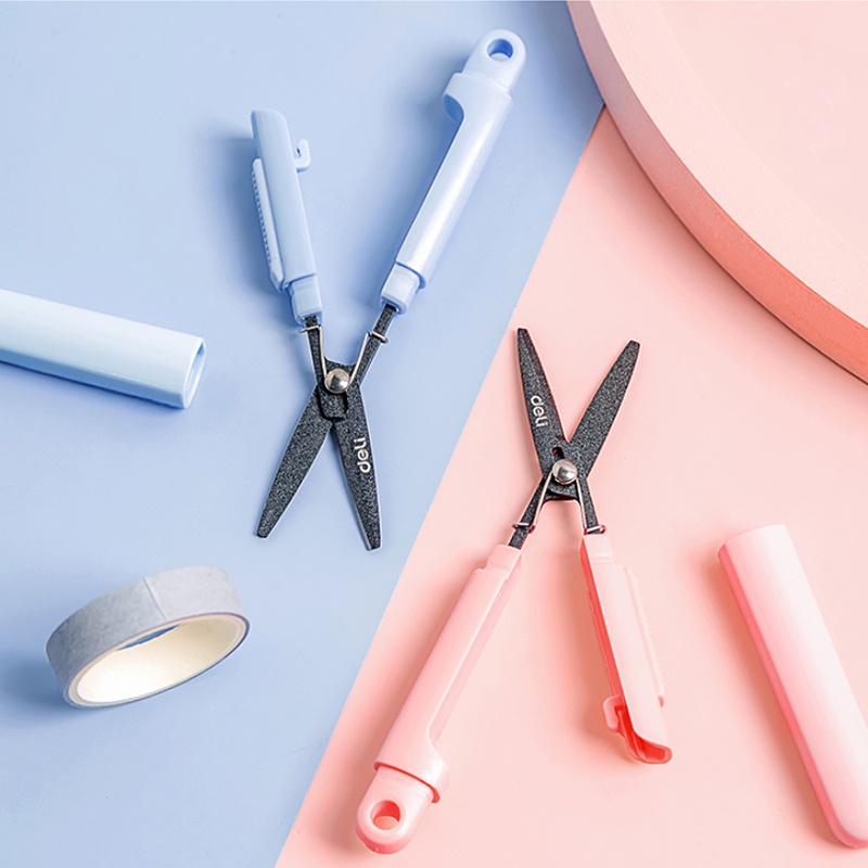 Deli Portable Scissors 125mm 4 9/10" Hand Made Cut Paper Scissors 77761 ...