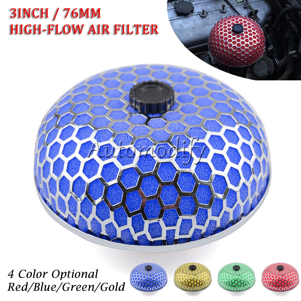 Universal Mushroom High Flow Air Intake Filter Green Super Power Flow ...