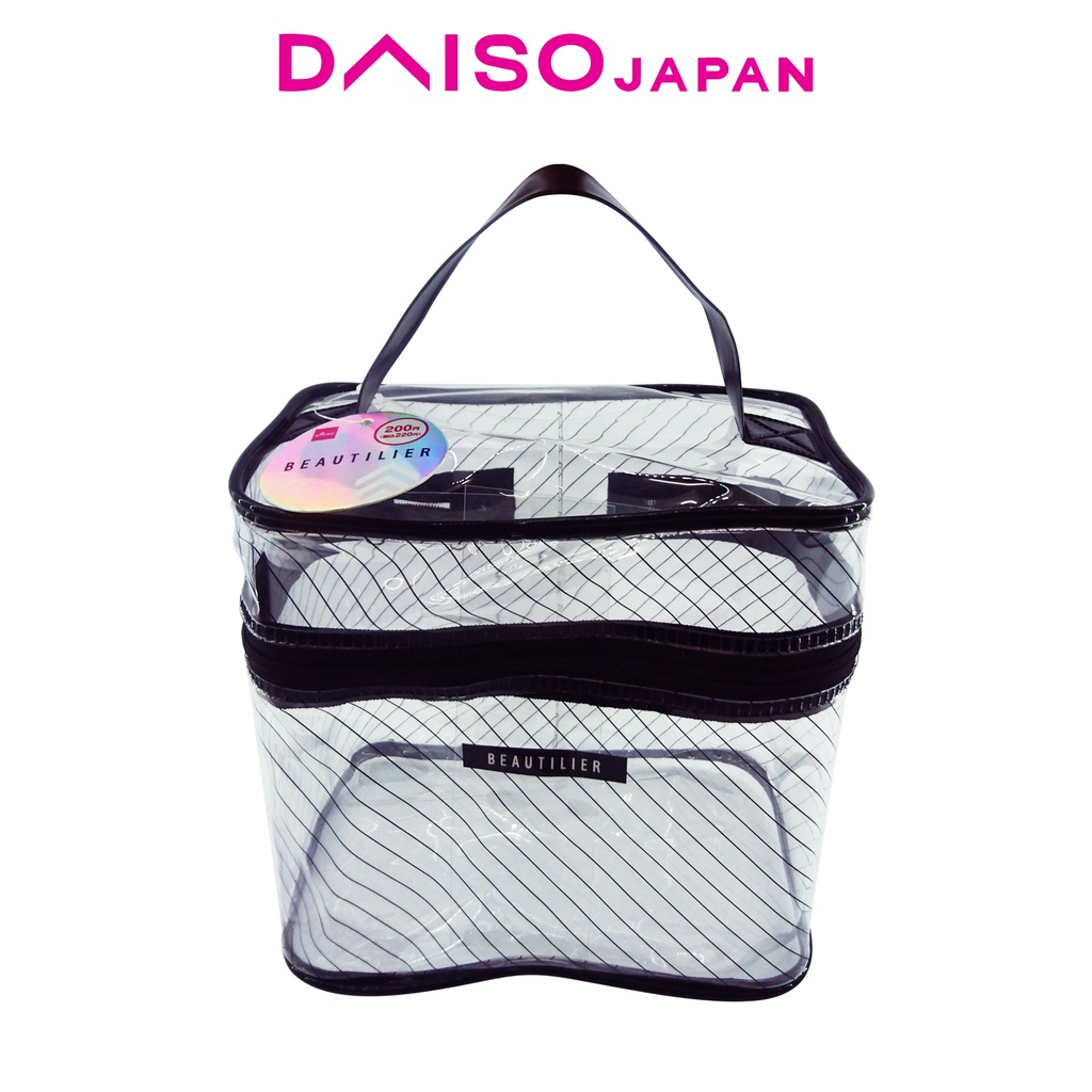 Daiso Clear Striped Vinyl Pouch | Shopee Philippines