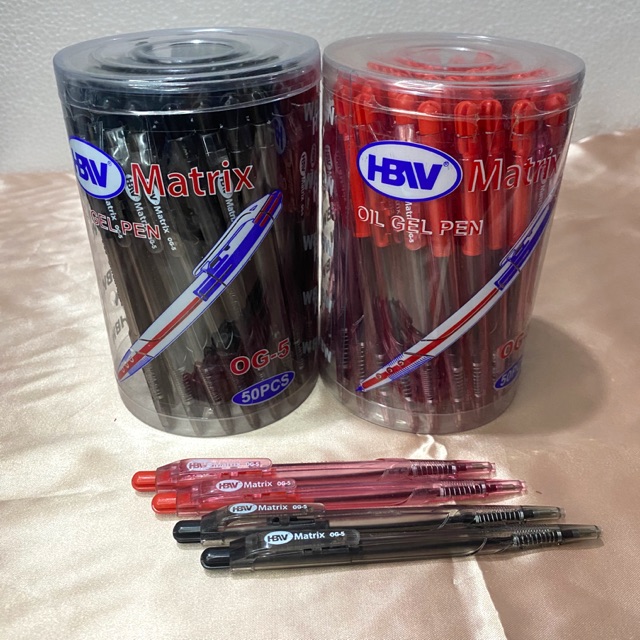 25 pieces HBW Matrix Oil Gel Pen Retractable Pens Oil Gel Ballpens ...