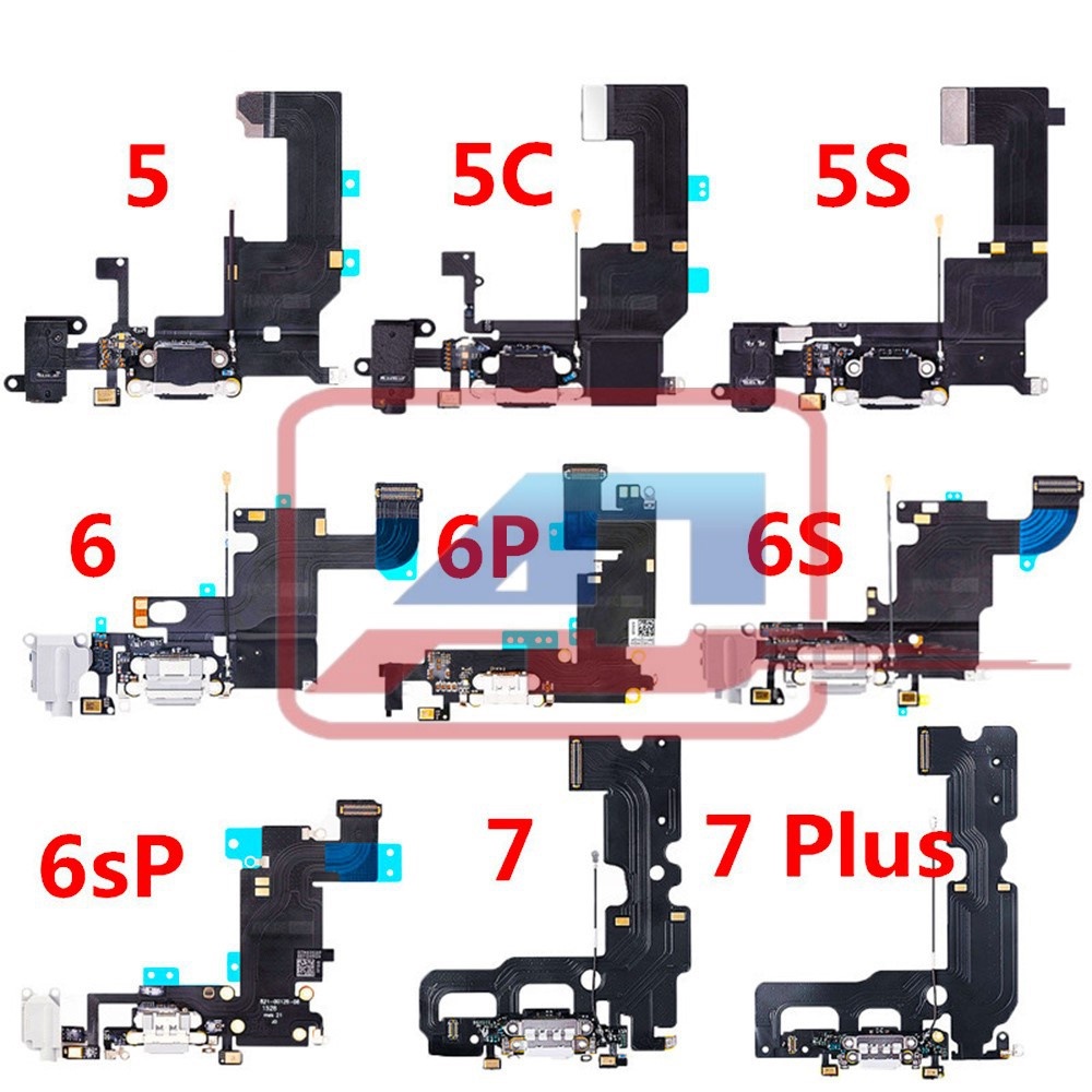 Charging Flex Cable For Phone 5 SE 6 7 8 Plus X XS USB Charger Port ...