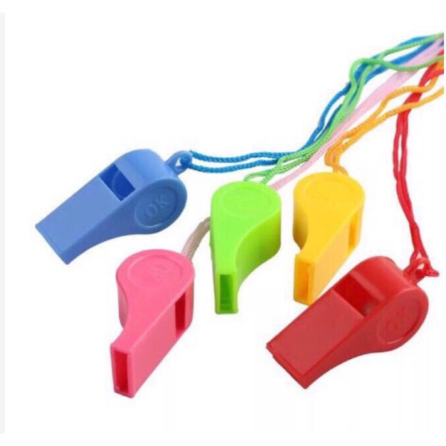 Referee Flat Plastic Pito Toy Keychain Plastic Whistle COD | Shopee ...