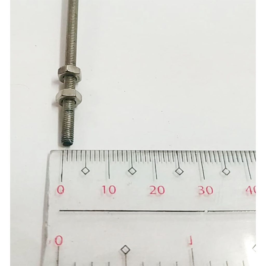 SS THREADED ROD 3MM X 1/2 METER WITH 2 PIECE NUT STAINLESS STEEL == 3MM ...