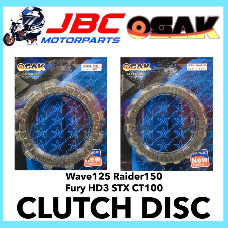 Clutch Disc Wave125 Raider150 XRM Smash Fury CT100 TMX Barako HD3 ...