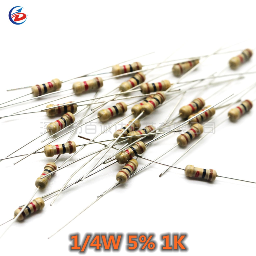100PCS 1/4W 5% 1K metal film resistor 0.25W resistor | Shopee Philippines