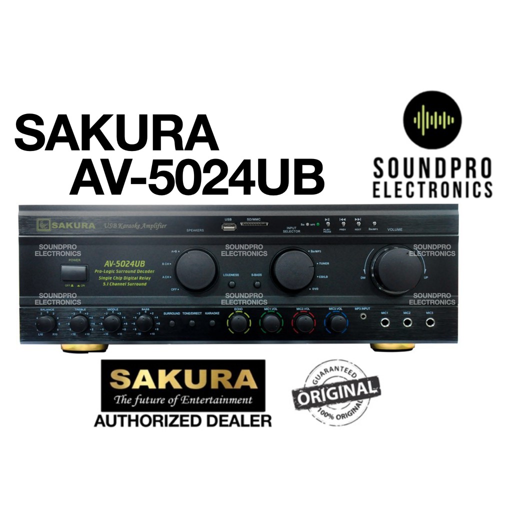 ORIGINAL Sakura AV-5024UB Integrated Amplifier 600W x 2 | Shopee Philippines