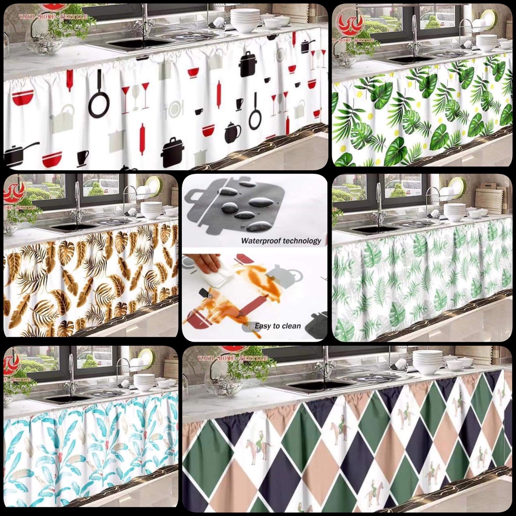 Sink Curtain (Pang Lababo Kurtina) 1 Piece Only Plastic Type | Shopee ...