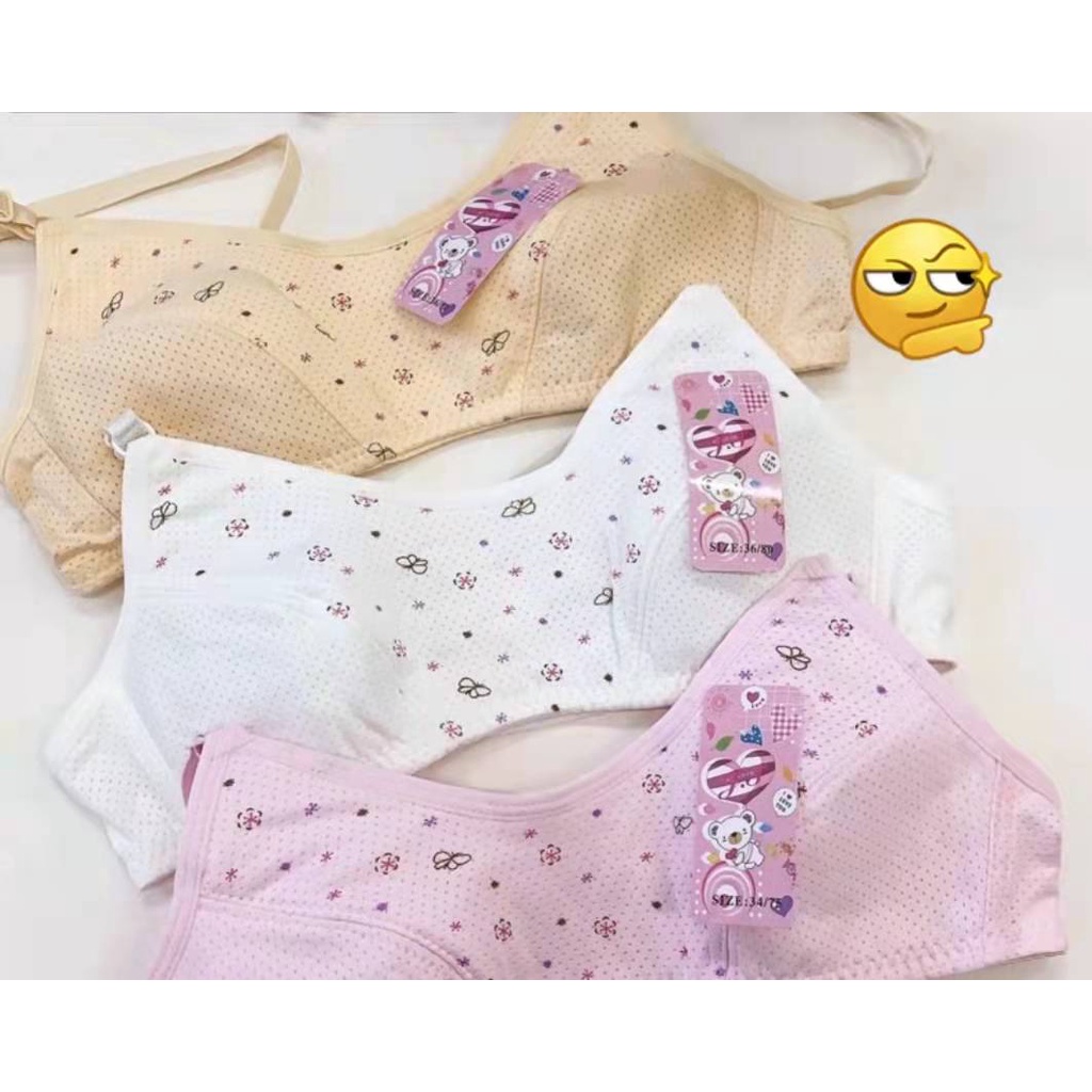 COD 3 pieces girls angel baby bra for 8-12 years old bra comfortable ...