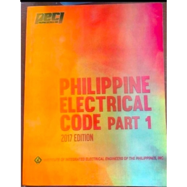PHILIPPINE ELECTRICAL CODE PART 1 2017 edition | Shopee Philippines