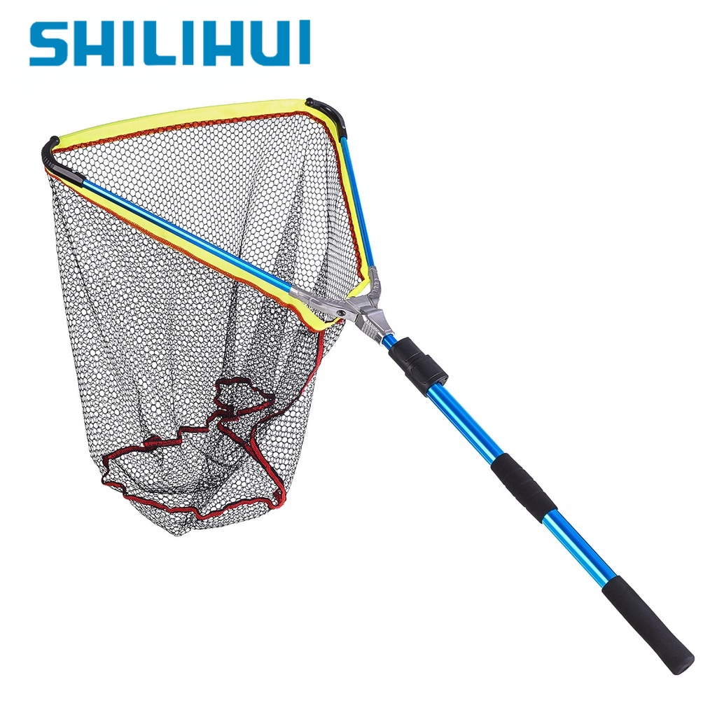 Proberos Telescopic Triangle Fishing Folding Landing Net Pole Aluminum ...