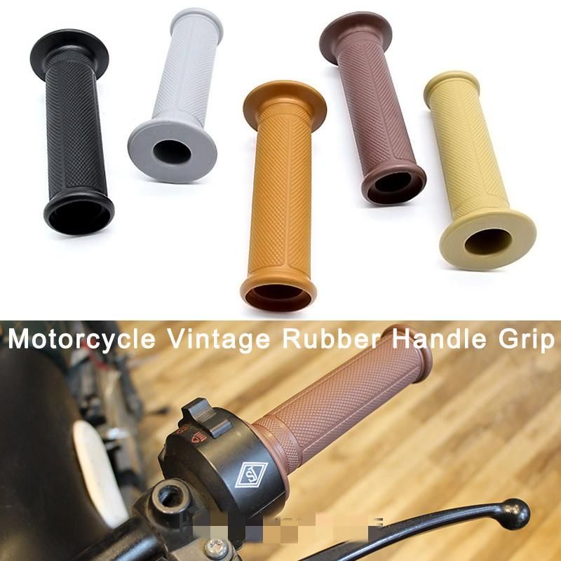 Universal Motorcycle 7/8'' 22mm Retro Vintage Hand Grip Handlebar Grips ...