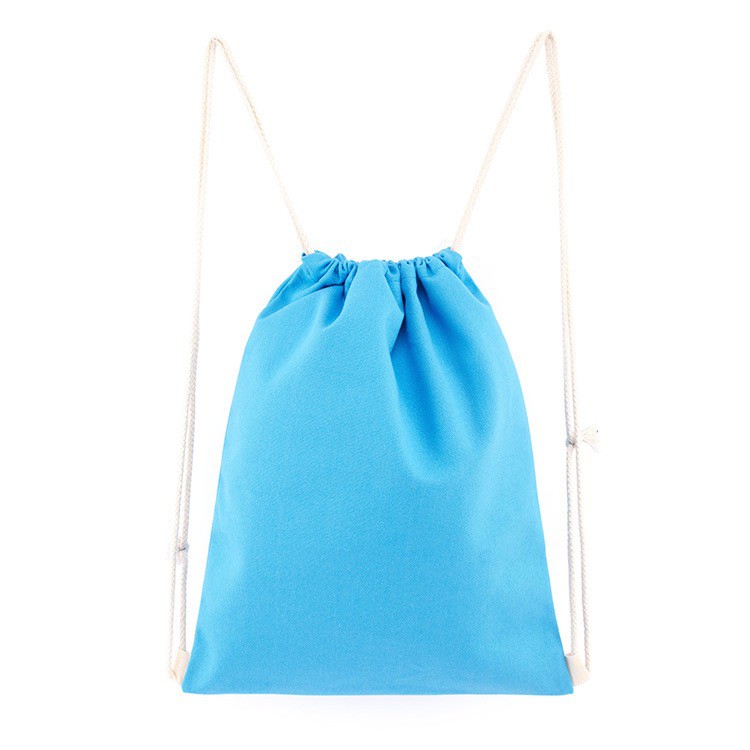 Drawstring bag colorful canvas bag backpack unisex plain design katsa ...