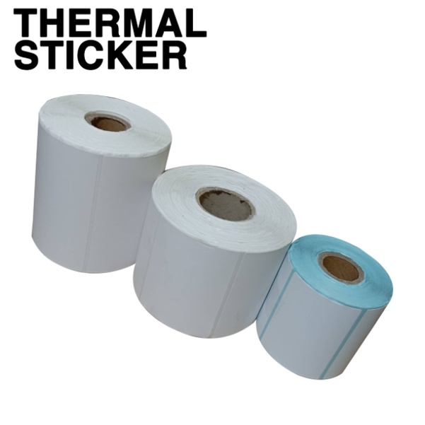 1 ROLL Thermal Label Sticker (for barcode, waybill, milktea) | Shopee ...