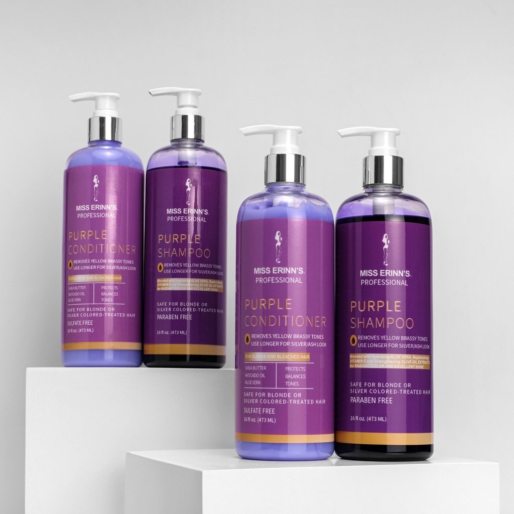 MISS ERINN'S BUY 2 FOR LESS Purple Shampoo and Conditioner Blonde ...