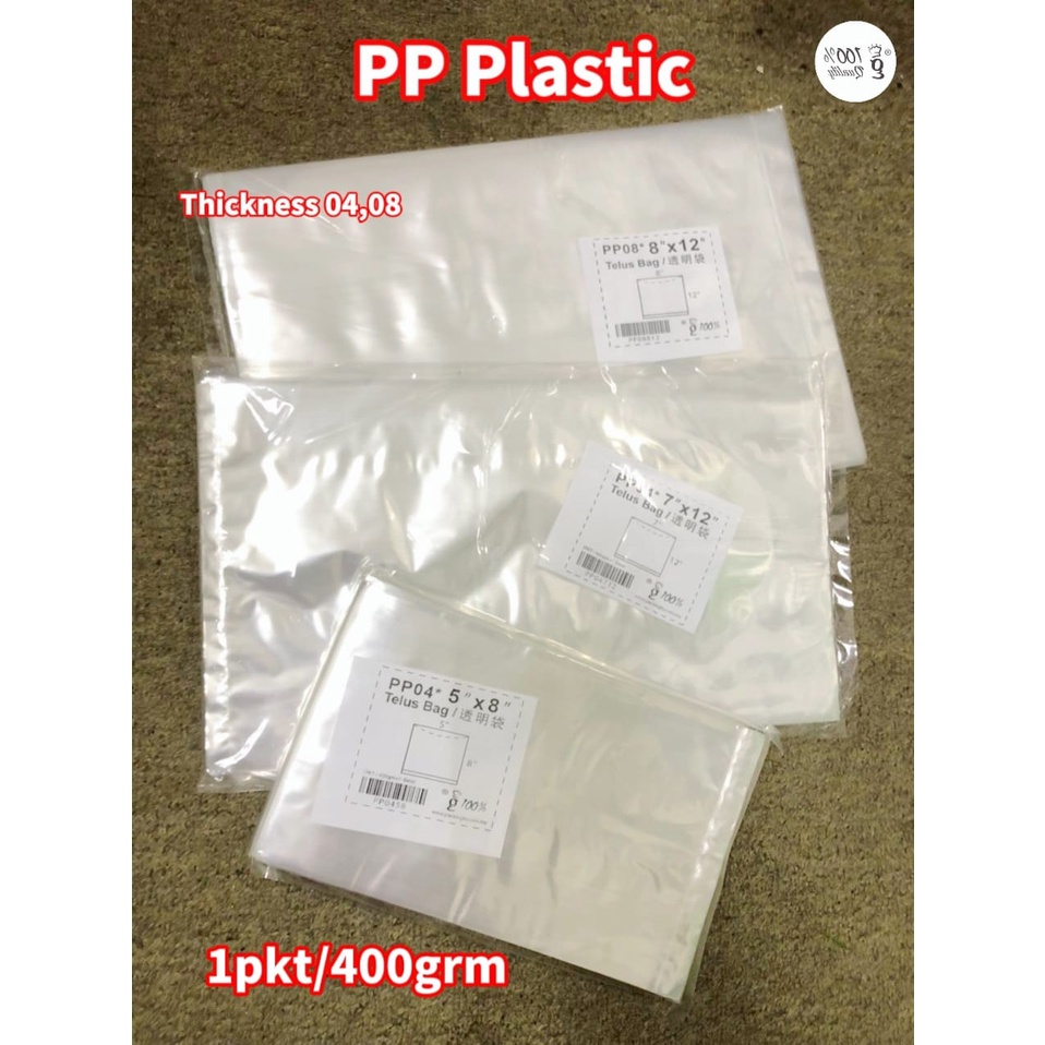 PP 04 Clear Plastic Bag / Plastik Bungkus Jernih (400gram / pack ...