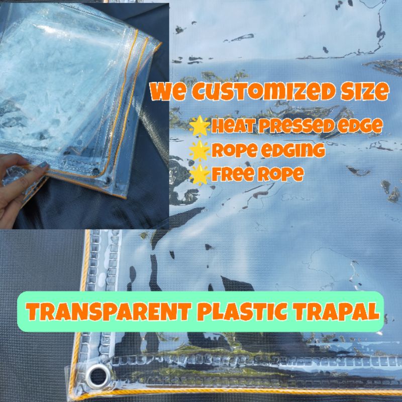 4ft x 6ft GAUGE 30 TRANSPARENT PLASTIC TRAPAL | Shopee Philippines